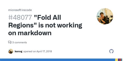 Fold All Regions Is Not Working On Markdown Issue Microsoft Vscode GitHub