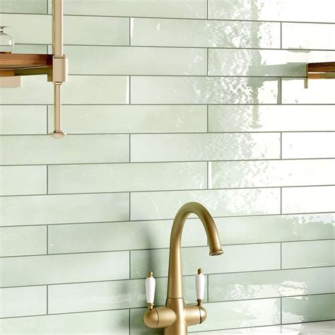 3x16 Silken Glossy Green Ceramic Subway Tile Glossy Green Ceramic