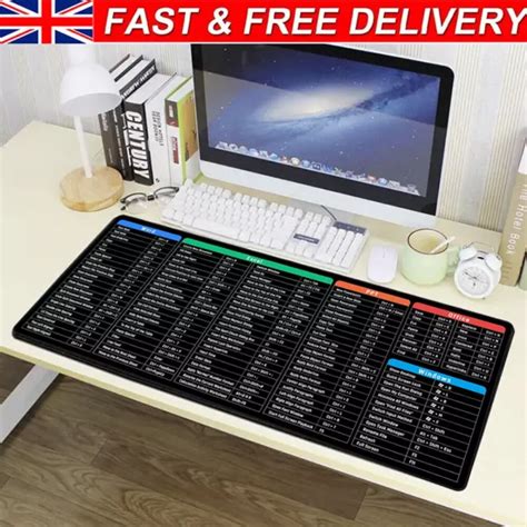 Excel Shortcuts Cheat Sheet Office Mouse Pad Keyboard Mats Desk Giant 90x40cm Uk £990 Picclick Uk