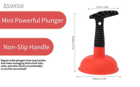 Sink Plunger Mini Powerful Plunger With Short Ergonomic Handle Sink