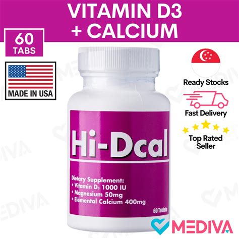 Hi Dcal Calcium Vitamin D3 1000 Iu Multivitamin Supplement Shopee