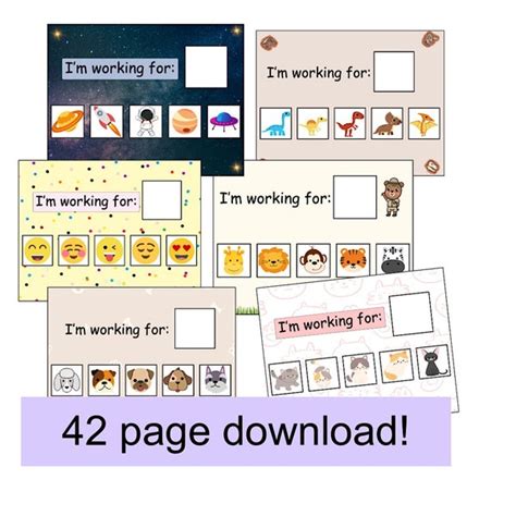Behavior Chart Token Economy Etsy