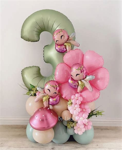 Woodland Fairy Birthday Party Balloon Arrangement