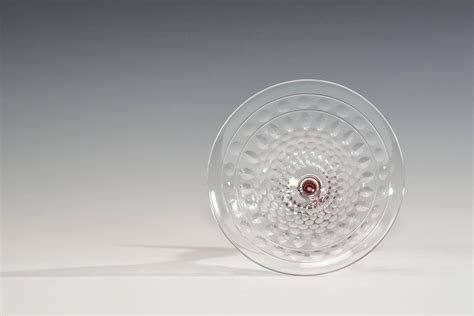 Set Of 12 Libbey Nash Art Deco Handblown Wheel Cut Ruby Stem Cocktail