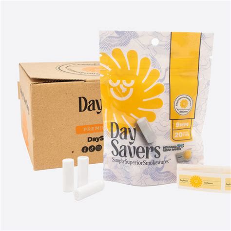 Full Case Daysavers 9mm Ceramic Filter Tips With Cigar Bands 10