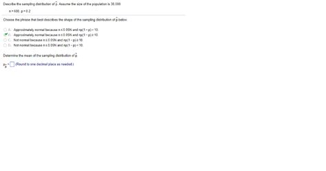 Solved Describe The Sampling Distribution Of P Hat Assume Chegg Com