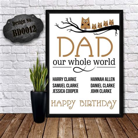Father Birthday Card Dad Christmas T Unique Birthday Card Dad