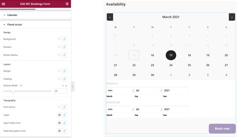 Elementor Connector Settings Accommodation Bookings Documentation Woocommerce