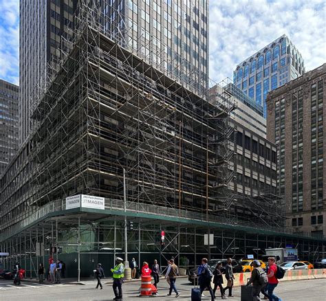 245 Park Avenue Prepares For Renovations Partial Re Cladding In