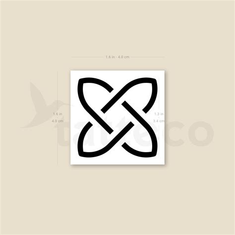 Solomons Knot Temporary Tattoo Set Of 3 Etsy