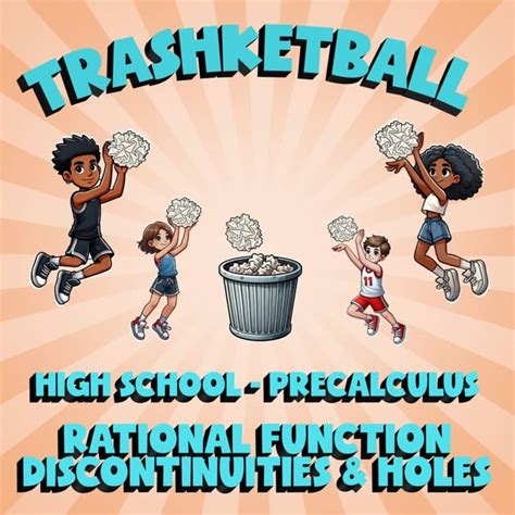 Rational Function Discontinuities And Holes Trashketball Math Game