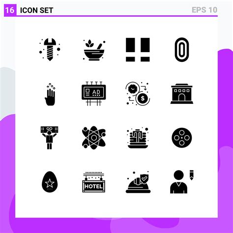 Set Of 16 Modern Ui Icons Symbols Signs For Four Rug Interface Ornamental Buildings Editable