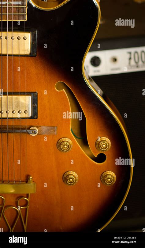 Body Of A Semi Acoustic Jazz Guitar Ibanez Artstar With A Small
