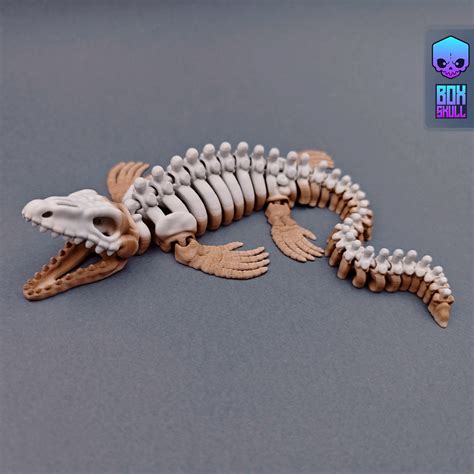 💀 Skeleton Mosasaurus Flexi Articulated Cute・ 3d File For 3d Printing・cults