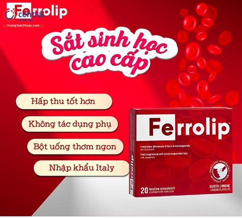 ChÍnh HÃng Thuốc Ferrolip Bổ Sung Sắt Hàm Lượng Cao