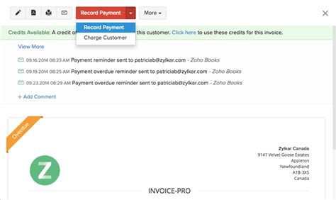 Receiving Payments Help Zoho Books