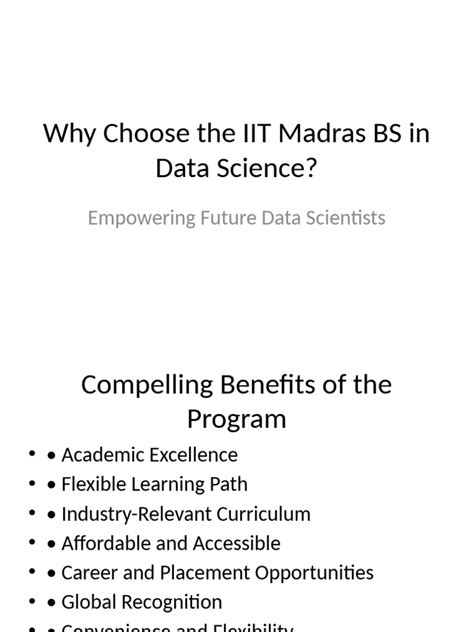 Iit Madras Bs In Data Science Overview Pdf