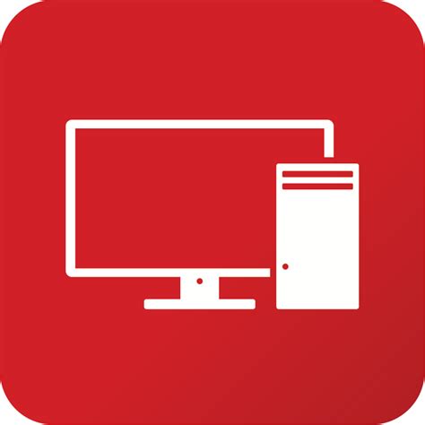 Red Computer Icon At Collection Of Red Computer Icon Free For Personal Use