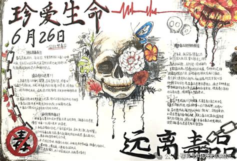 虞城县高级中学举办 珍爱生命，远离毒品”手抄报评比活动禁毒教育许业