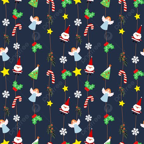 Cute Christmas Elements Seamless Pattern Background Wallpaper Xmas