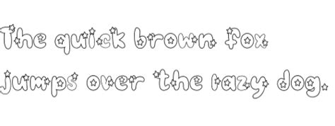 Cute Star Font By Natchuta · Creative Fabrica