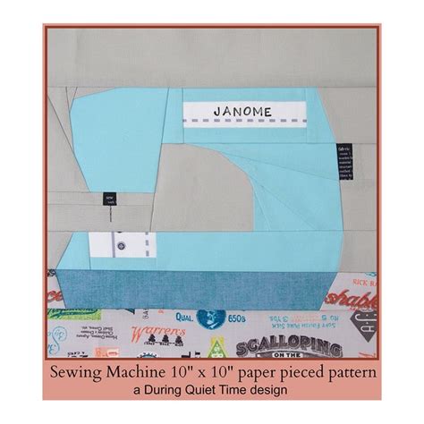 Paper Pieced Sewing Machine Patterns Etsy
