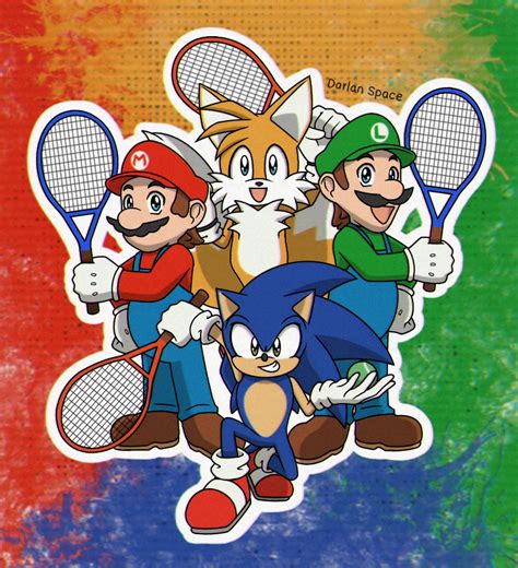 Luigi Mario Sonic The Hedgehog Tails Sonic Mario Series Mario