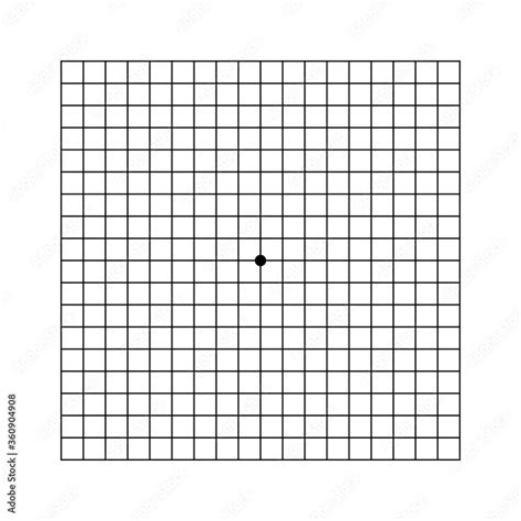 Amsler Eye Test Grid Oculist Vector Printable Chart Retina Examination