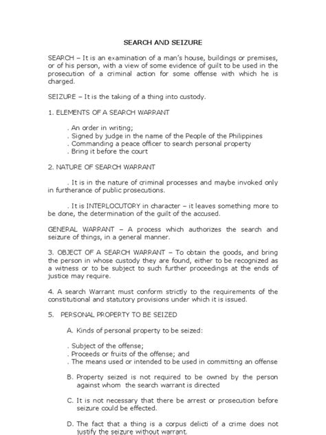Search And Seizure Search Warrant Search And Seizure Free 30 Day
