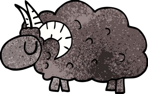 Cartoon Doodle Black Sheep 12128653 Vector Art At Vecteezy