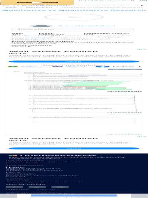 Qualitative Vs Quantitative Research Worksheet Live Worksheets Download Free Pdf Worksheet