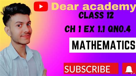 Class 12 Ex 11 Q4 Math Relation And Function Ex 11 Q4 Class 12 Math