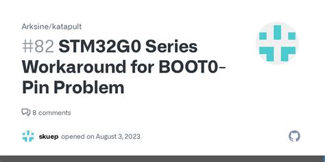 Stm32g0 Series Workaround For Boot0 Pin Problem · Issue 82 · Arksine
