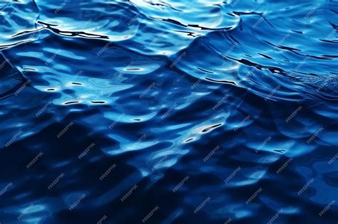 Premium Photo Serenity In Navy Reflective Water Surface With Rippling Light