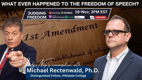 Michael Rectenwald Ph D What Ever Happened To The Freedom Of Speech U Kalitormensa