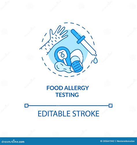 Food Allergy Testing Concept Icon Stock Vector Illustration Of Conceptual Linear 205641942