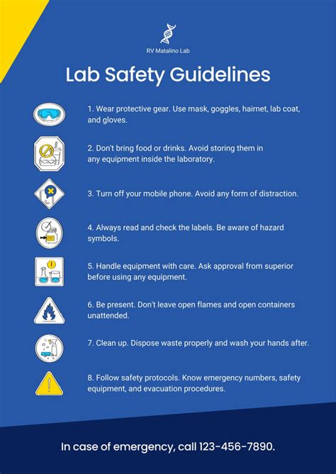 Free Printable Lab Safety Poster Templates Canva