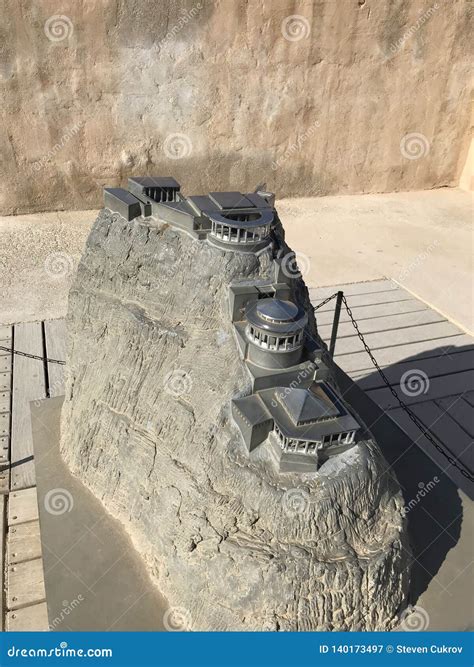 Model Of Masada At The Visitor Center Editorial Photography Image Of
