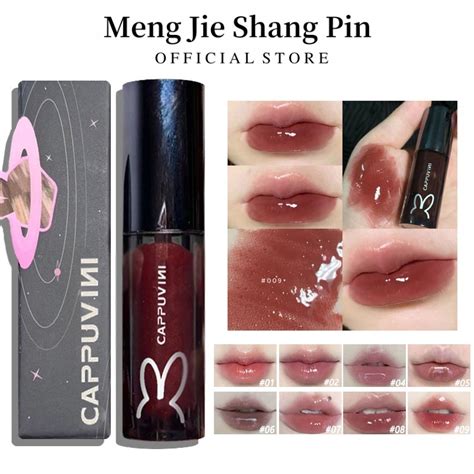 Son Kem Cappuvini Thỏ đen Dưỡng Ẩm Lâu Trôi Thiết Kế Vỏ Son Hình Hành