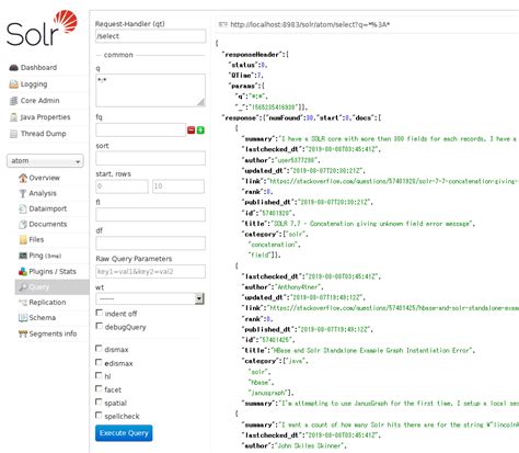Solrのdataimporthandler例を動作させる Gwt Center