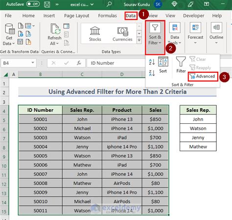 How To Use Custom Autofilter In Excel For More Than 2 Criteria