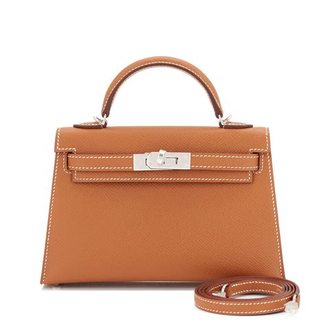 Hermes Gold Kelly 20 Mini Kelly 20cm Epsom Bag New In Box For Sale At