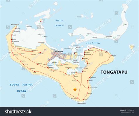 Tonga Tongatapu Map Stock Vector Royalty Free 153693014 Shutterstock