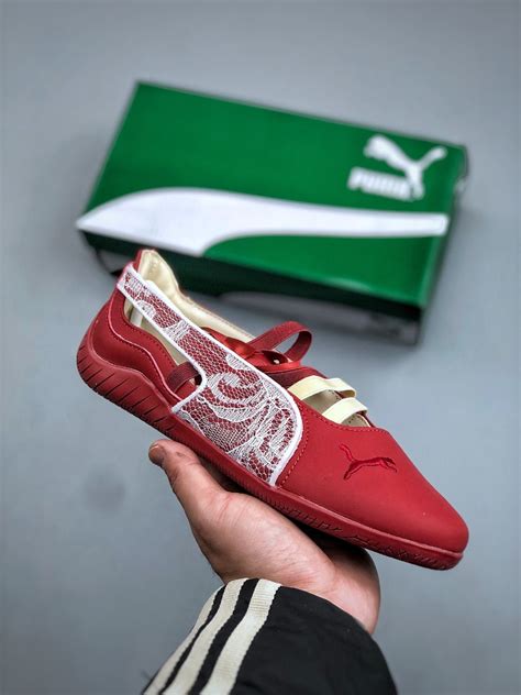 Puma Speedcat Ballet Lace Wns Red And Cream Womens Fashion Footwear