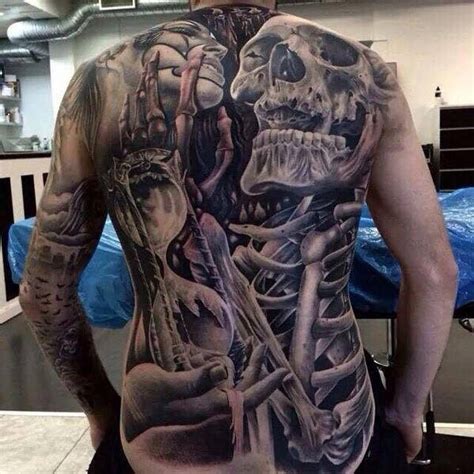 Running Out Of Time Back Tattoos For Guys Full Back Tattoos