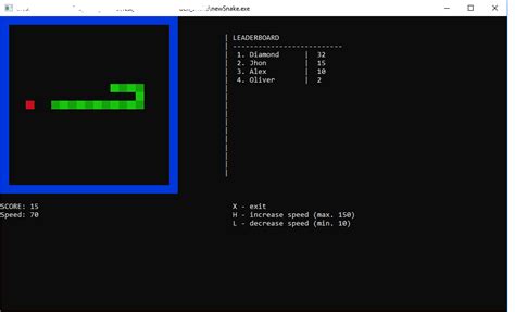 Snake Game Made Only With C With Leaderboard For CodeClerks