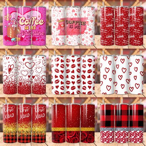 60 Valentine Tumbler Wrap Bundle Valentine Tumbler Png Valentine