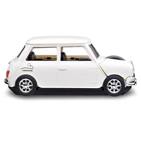 Official Motormouse Classic Mini Cooper Car Wireless Computer Mouse White Auto Regalia