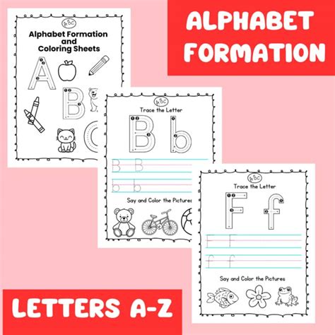 Alphabet Letter Formation Tracing Writing And Coloring Worksheets