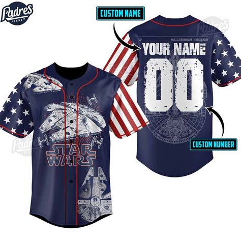 Custom Star Wars Usa Flag Baseball Jersey Padres Jersey Oasis